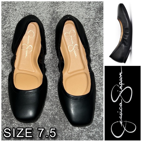 Jessica Simpson | Shoes | New Jessica Simpson Jpshuni Black Square Toe ...